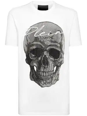 Philipp Plein Crystal-embellished Skull Cotton T-shirt