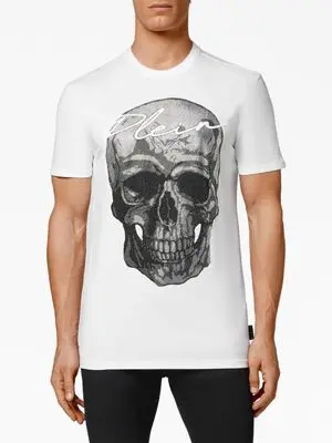 Philipp Plein Crystal-embellished Skull Cotton T-shirt
