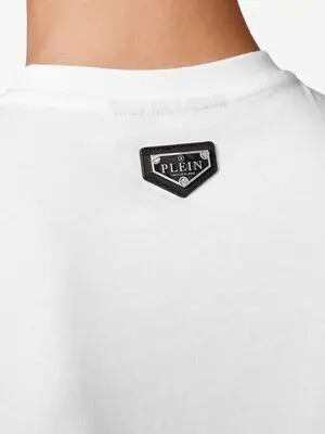Philipp Plein Crystal-embellished Skull Cotton T-shirt