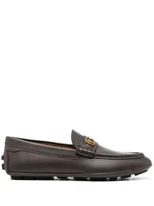 Bally Logo-plaque Leather Moccasins
