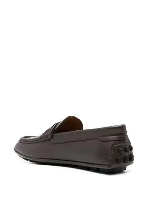 Bally Logo-plaque Leather Moccasins