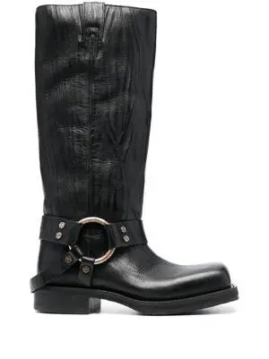 Acne Studios 30mm Knee-high Leather Boots - Black