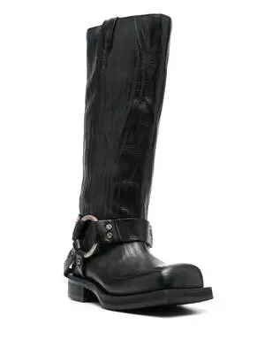 Acne Studios 30mm Knee-high Leather Boots - Black