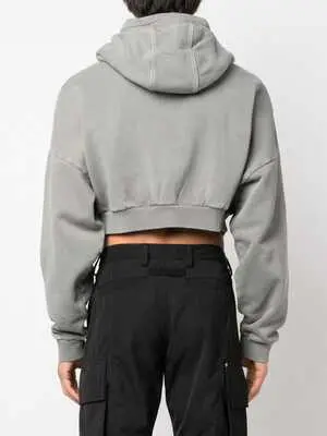 ENTIRE STUDIOS Stand-up Collar Zip-up Hoodie - Grey