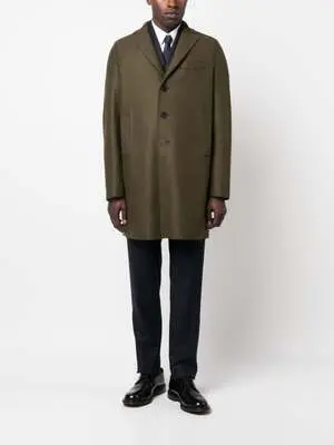 Harris Wharf London Single-breasted Virgin-wool Coat - Green