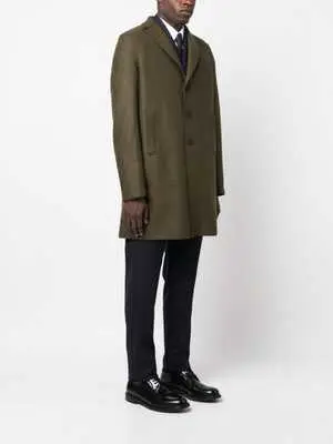 Harris Wharf London Single-breasted Virgin-wool Coat - Green