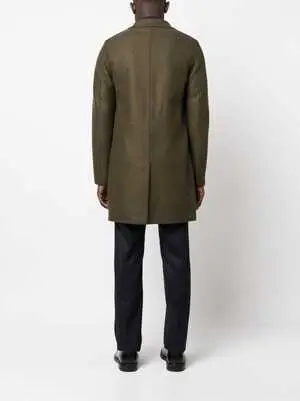 Harris Wharf London Single-breasted Virgin-wool Coat - Green
