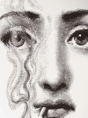 FORNASETTI Tema E Variazioni Face-print Porcelain Wall Plate