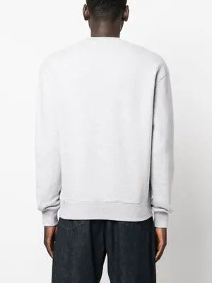 Maison Kitsuné Logo-print Cotton Sweatshirt - Grey