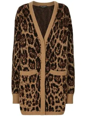 Dolce & Gabbana Animal Print Cardigans For Women