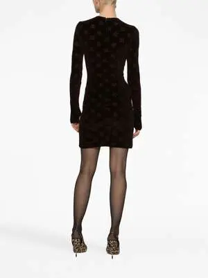 Dolce & Gabbana Monogram Jacquard Mini Dress