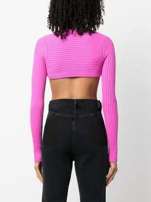 FORTE_FORTE Ribbed-knit Cropped Top