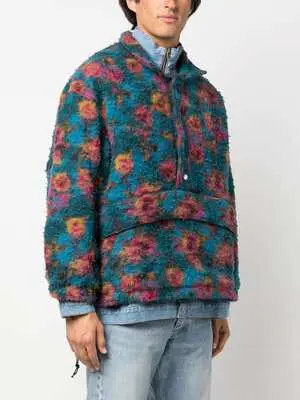 EGONLAB Floral-print High-neck Bomber Jacket