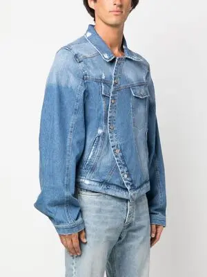 EGONLAB Ripped-detail Denim Jacket