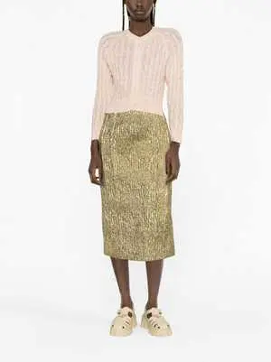 Simone Rocha Beaded Cable Knit Cardigan