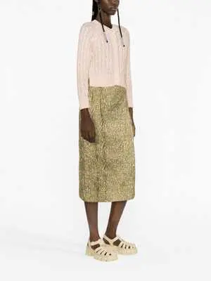 Simone Rocha Beaded Cable Knit Cardigan