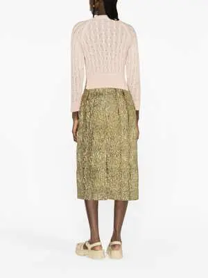 Simone Rocha Beaded Cable Knit Cardigan
