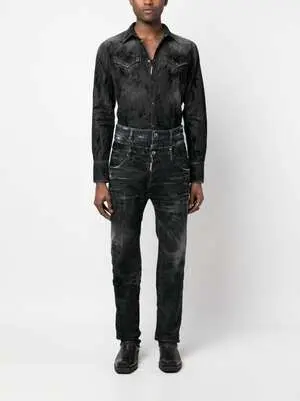 Dsquared2 Distressed-finish Denim Shirt