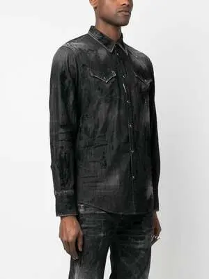 Dsquared2 Distressed-finish Denim Shirt