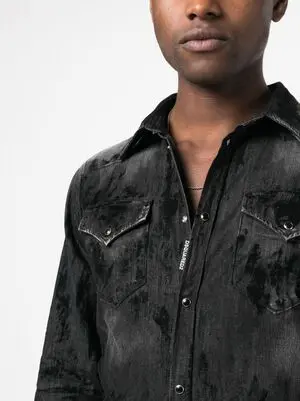 Dsquared2 Distressed-finish Denim Shirt