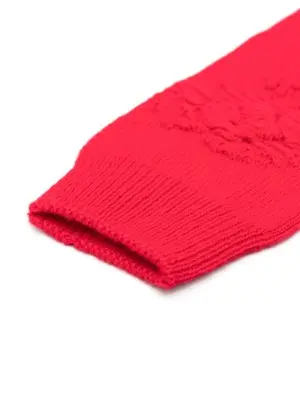 BARRIE Cashmere Fingerless Mittens - Pink