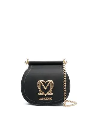 Moschino Logo-plaque Crossbody Bag - Black