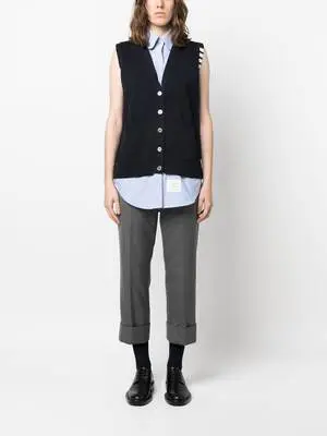 Thom Browne Milano Stitch Shirt Vest Combo