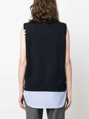 Thom Browne Milano Stitch Shirt Vest Combo