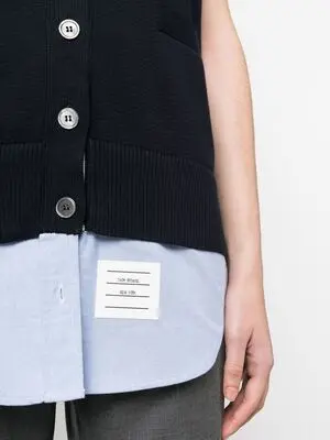 Thom Browne Milano Stitch Shirt Vest Combo
