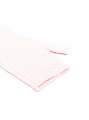 BARRIE Long Knit Fingerless Gloves - Pink