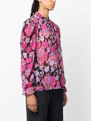 Liu Jo Floral-print Tie-neck Blouse