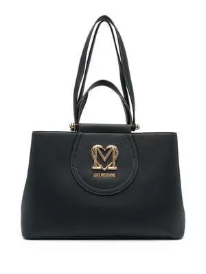 Moschino Logo Plaque Tote Bag