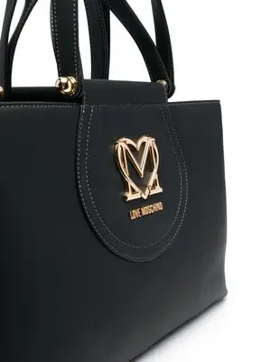 Moschino Logo Plaque Tote Bag