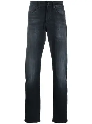 BOSS Logo-patch Cotton Jeans - Blue