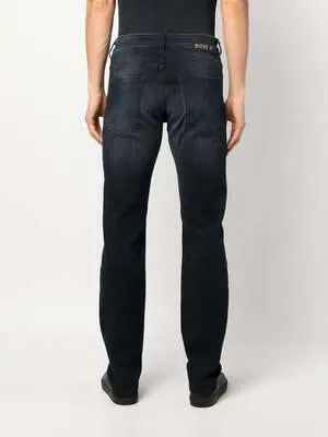 BOSS Logo-patch Cotton Jeans