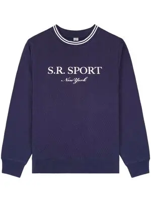SPORTY & RICH Logo-print Crew-neck Sweatshirt