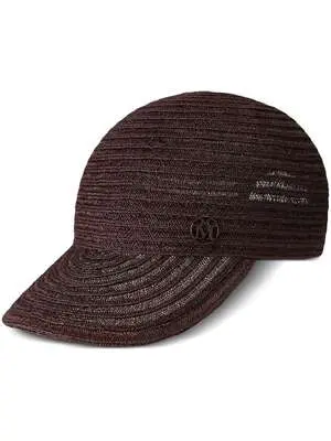 MAISON MICHEL Tiger Straw Cap Brown