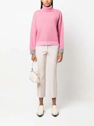 Peserico High-waisted Straight-leg Trousers - Neutrals