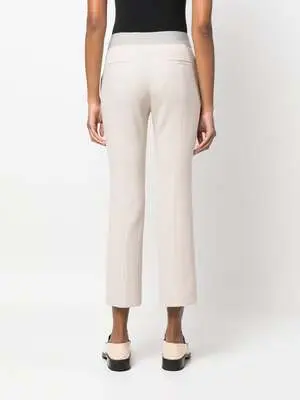 Peserico High-waisted Straight-leg Trousers - Neutrals