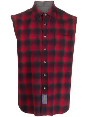 MAISON MARGIELA X Pendleton Checked Sleeveless Shirt