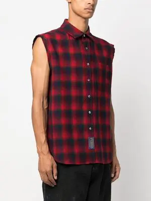 MAISON MARGIELA X Pendleton Checked Sleeveless Shirt