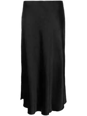 Vince Satin-finish Draped Midi Skirt