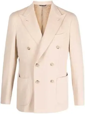Gabo Napoli Double-breasted Camel-hair Blazer