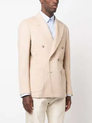 Gabo Napoli Double-breasted Camel-hair Blazer