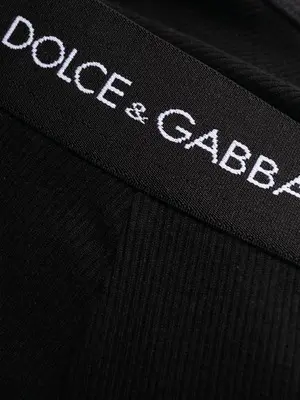 Dolce & Gabbana Logo-waistband Briefs - Black