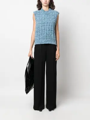 Acne Studios High-waisted Wool-cotton Palazzo Pants