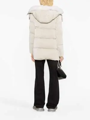 YVES SALOMON Hooded Quilted Down Coat