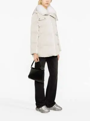 YVES SALOMON Hooded Quilted Down Coat