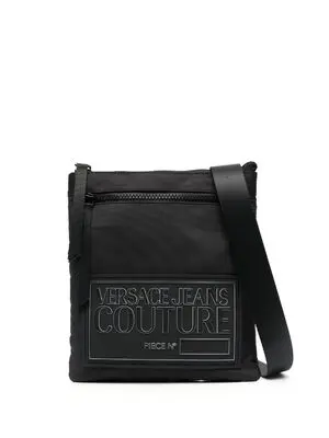 Versace Logo-patch Shoulder Bag - Black