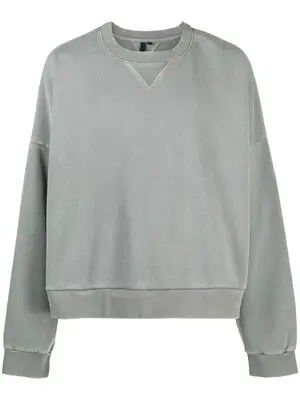 ENTIRE STUDIOS Mélange-effect Cotton Sweatshirt - Grey
